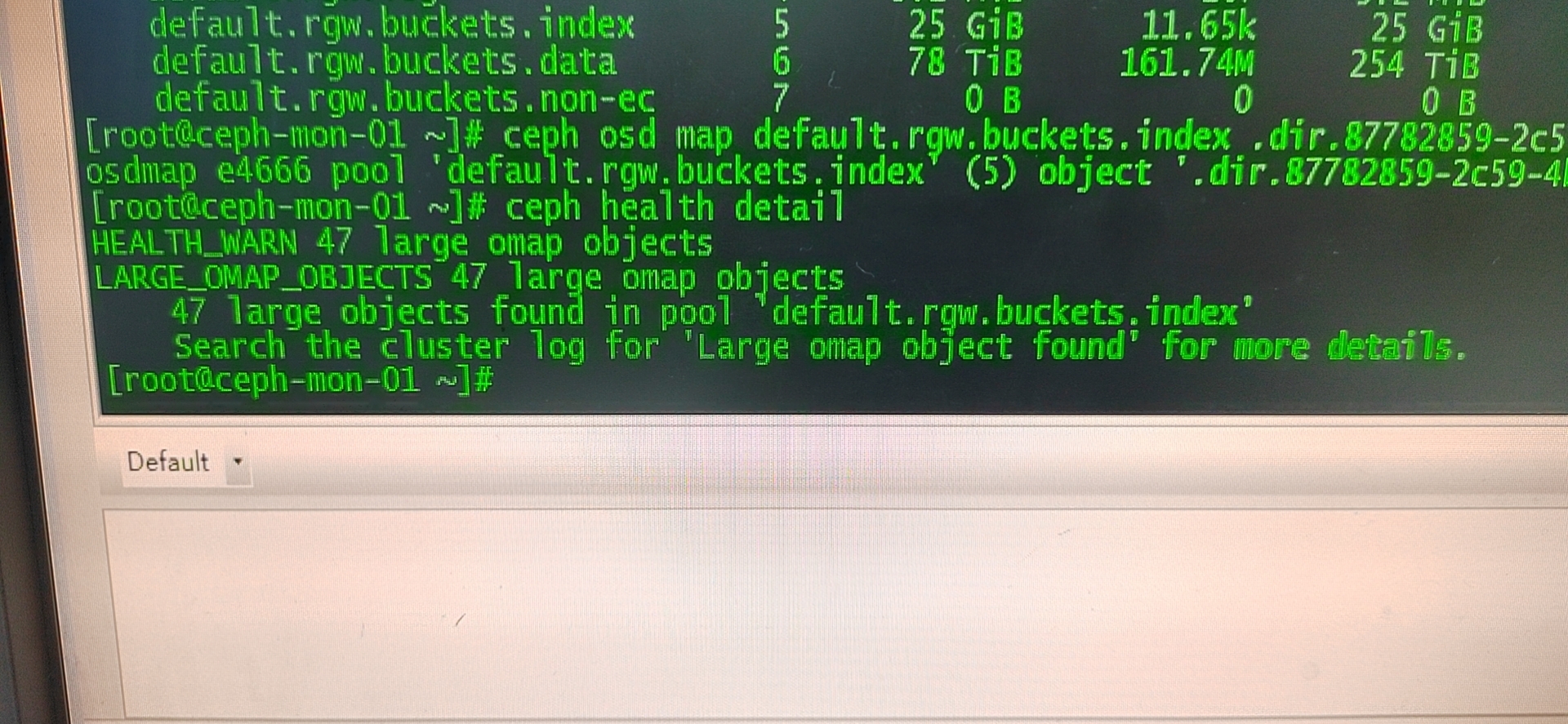 获取ceph large omap object | Transcendent